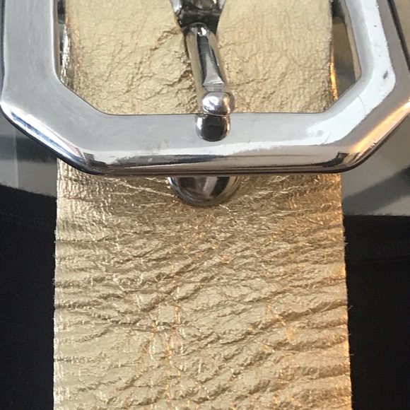 Melamed | Accessories | Melamed Gold Leather Black Lace Rhinestones Sm | Poshmark